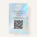 Holographic Company Logo QR Code Employee Photo ID Badge | Zazzle