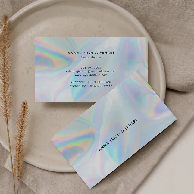 Holographic Elegant Professional Business Card | Zazzle