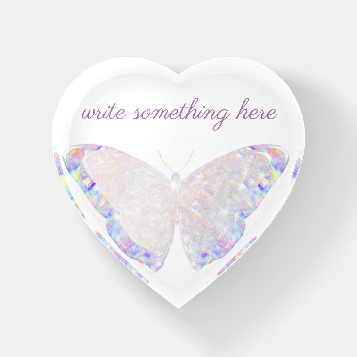 Holographic Glass Butterfly Paperweight | Zazzle