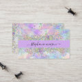 Holographic Glitter Beauty Eye Catching Purple Calling Card | Zazzle
