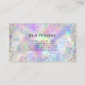 Holographic Glitter Beauty Salon Unique Business Calling Card | Zazzle
