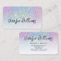 Holographic Glitter Elegant Sparkles Beauty Glam Business Card | Zazzle