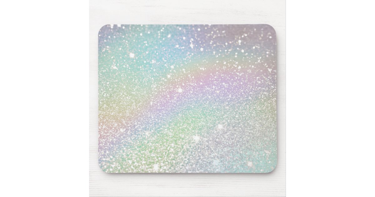 Holographic Glitter Mouse Pad | Zazzle