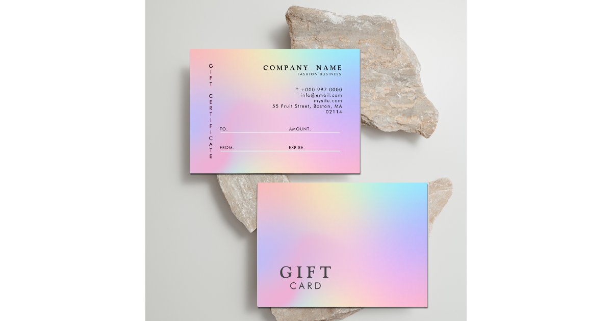 Holographic Gradient Clothing Store Modern Pink | Zazzle