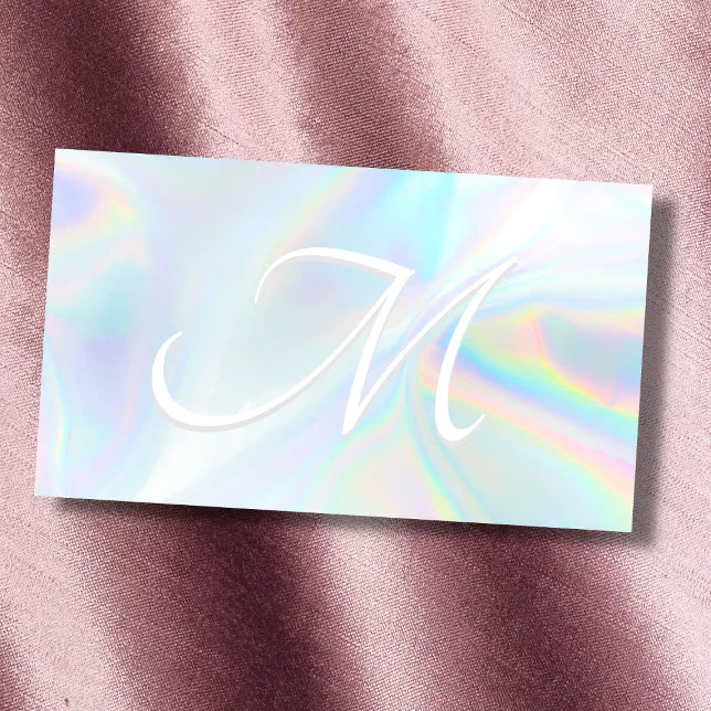 Holographic gradient foil custom monogram initial post-it notes | Zazzle