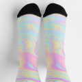 Holographic Iridescent Pastel Rainbow Socks | Zazzle