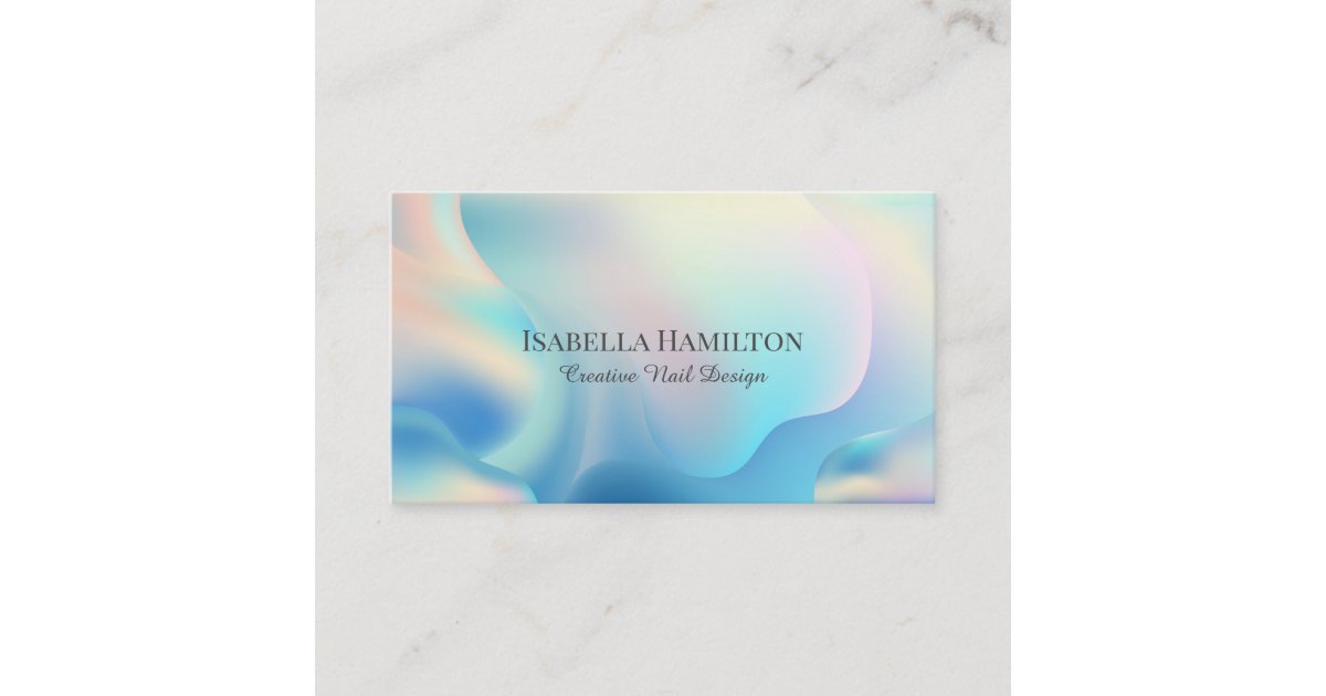 Holographic Liquid Business Card | Zazzle