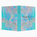 Holographic Opal Stone Glitter Calligraphy 3 Ring Binder | Zazzle