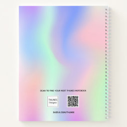 Holographic pink purple photo girl notebook | Zazzle