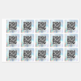 Holographic QR Code Business and Professional Labels | Zazzle