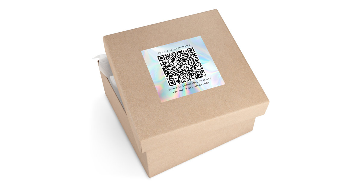 Holographic QR Code Business and Professional Labels | Zazzle