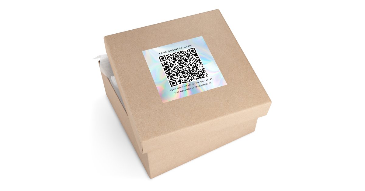 Holographic QR Code Business and Professional Labels | Zazzle