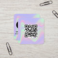 Holographic QR Code Business Logo Business Card | Zazzle