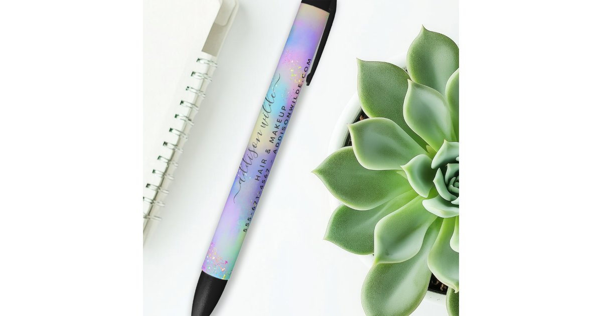 Holographic Sparkle Opal Iridescent Business Pen | Zazzle