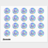 Holographic Sparkle Opal Iridescent Classic Round Sticker | Zazzle