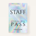 Holographic Staff All Access Pass Event Badge | Zazzle