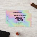 Holographic Texture Modern Cute Loyalty Card | Zazzle