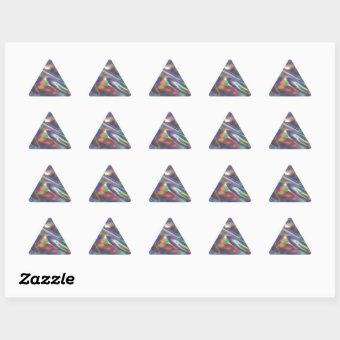 holographic triangle sticker | Zazzle
