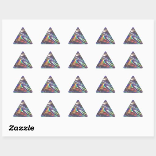 holographic triangle sticker | Zazzle
