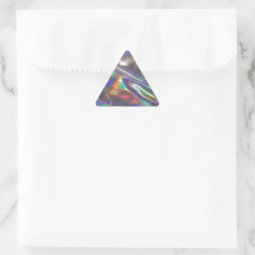 holographic triangle sticker | Zazzle