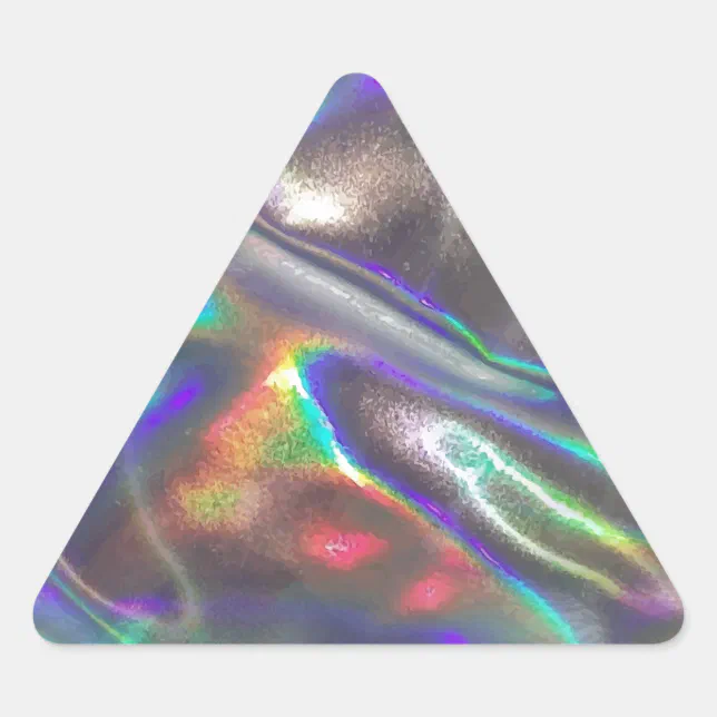 holographic triangle sticker | Zazzle