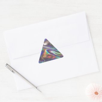 holographic triangle sticker | Zazzle
