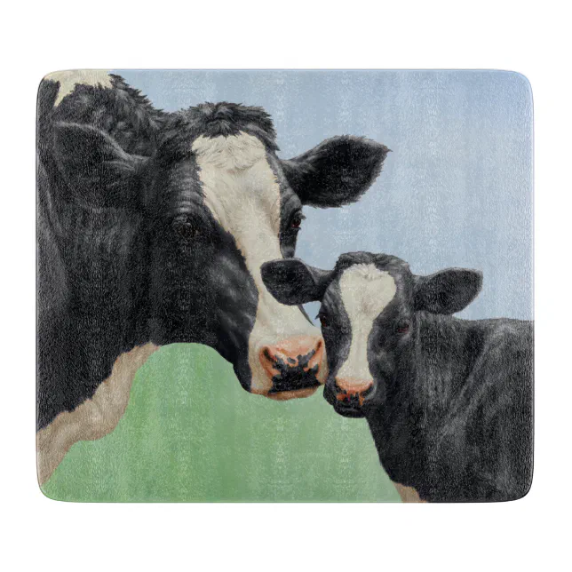 Holstein Cow and Calf Cutting Board | Zazzle