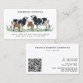 Holstein Cow Breeder Dairy Farm Custom QR Code Business Card | Zazzle