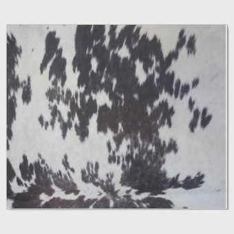 Holstein Cow Faux Leather Natural Hide Wrapping Paper | Zazzle