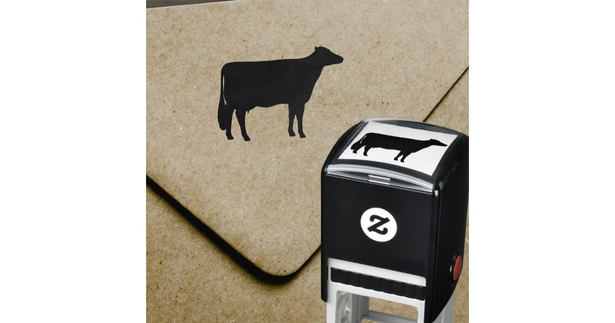 Holstein Cow Silhouette Self-inking Stamp | Zazzle