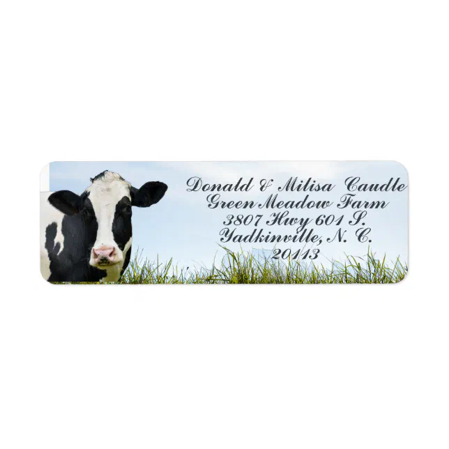 Holstein Label | Zazzle
