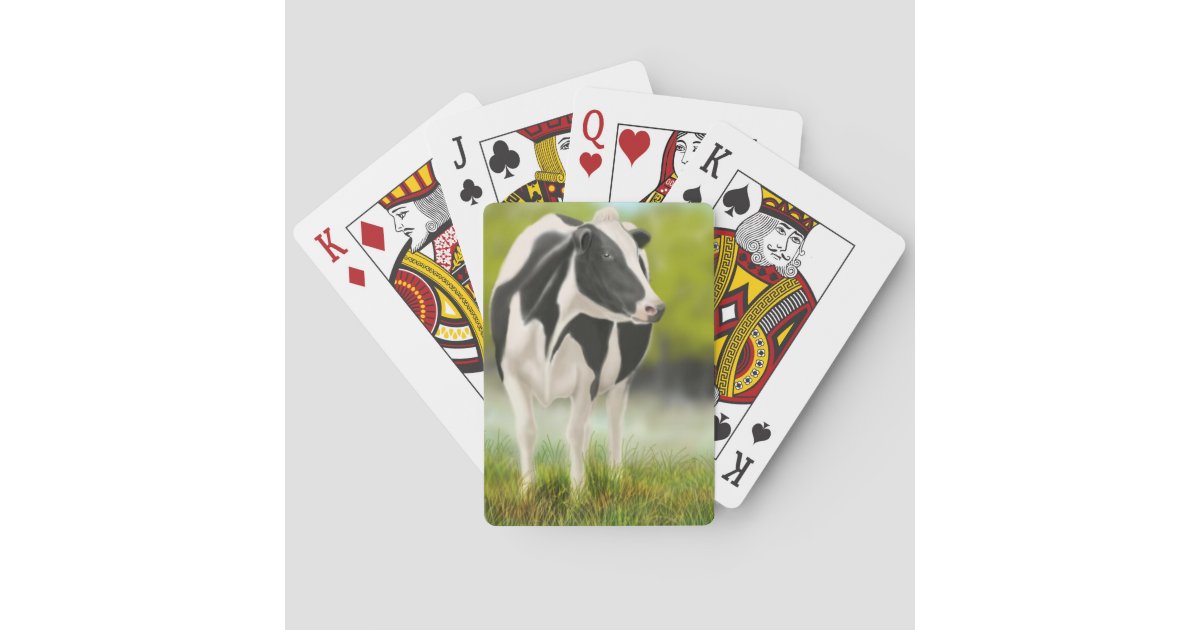 Holstein Milk Cow Playing Cards | Zazzle