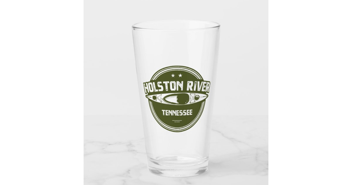 Holston River Tennessee Kayaking Glass | Zazzle