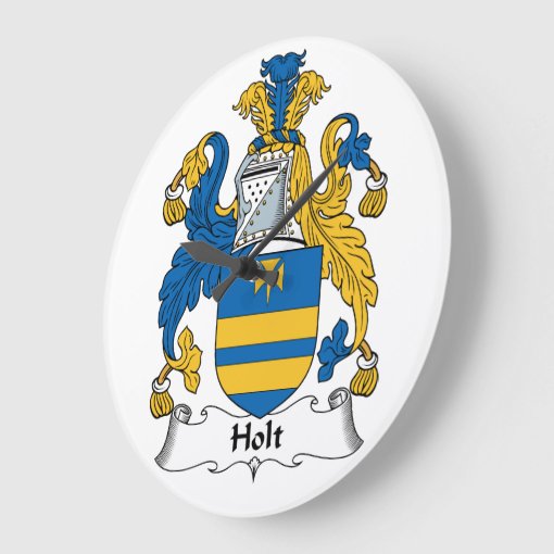 Holt Family Crest Large Clock | Zazzle