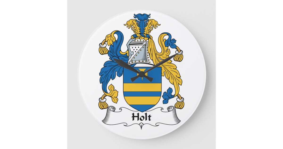 Holt Family Crest Large Clock | Zazzle