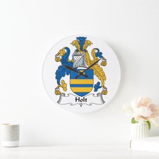 Holt Family Crest Large Clock | Zazzle