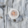 Holy Baptism Simple Frame Modern Custom Photo Button | Zazzle