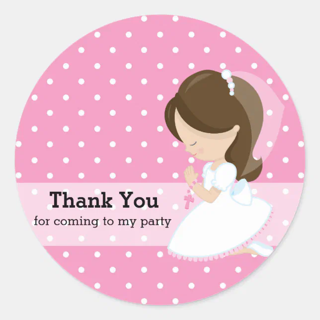 Holy Communion Classic Round Sticker | Zazzle