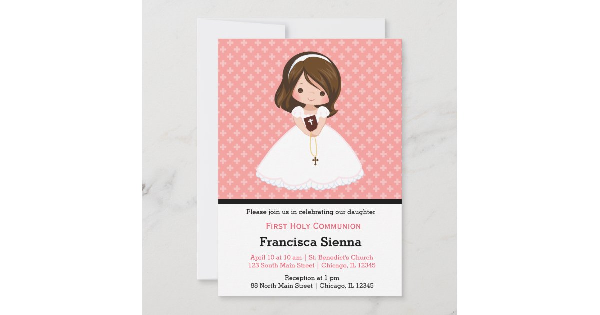 Holy Communion girl Invitation | Zazzle