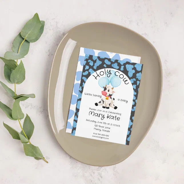 Holy Cow Baby Shower Invitation | Zazzle