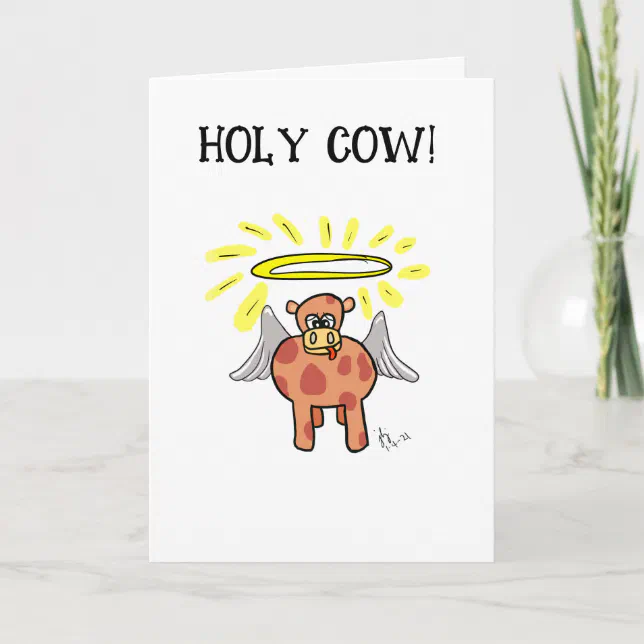 Holy Cow birthday card | Zazzle