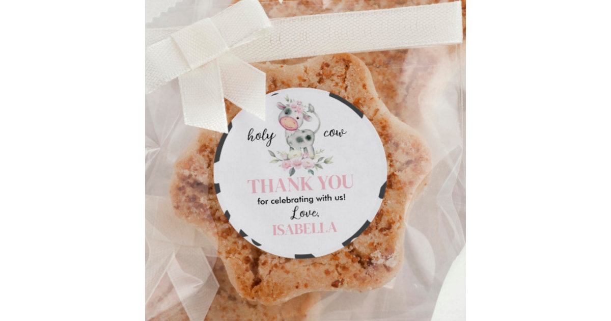 Holy Cow Birthday Sticker Labels | Zazzle