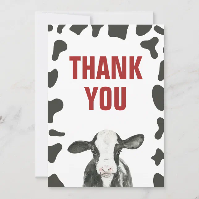 Holy Cow Birthday Thank You Cards | Zazzle