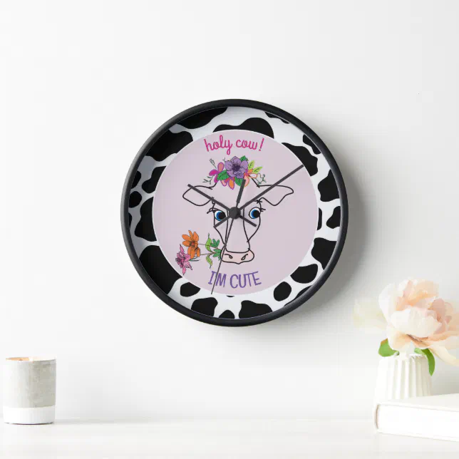 Holy Cow Clock | Zazzle