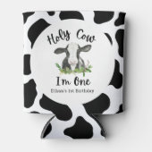 Holy Cow Cow 1st Birthday Party Favor Can Cooler | Zazzle