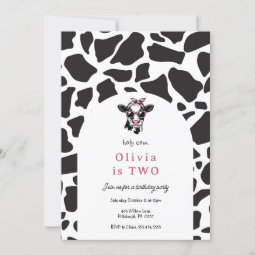 Holy Cow Fun Birthday Party Invitation | Zazzle