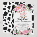 Holy Cow Girl 1st Birthday Invitation | Zazzle