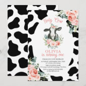 Holy Cow Girl 1st Birthday Invitation | Zazzle