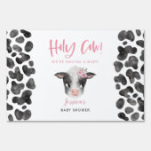 Holy Cow Girl Baby Shower Yard Sign | Zazzle