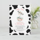 Holy Cow Girl Pink Floral Farm 1st Birthday Invitation | Zazzle